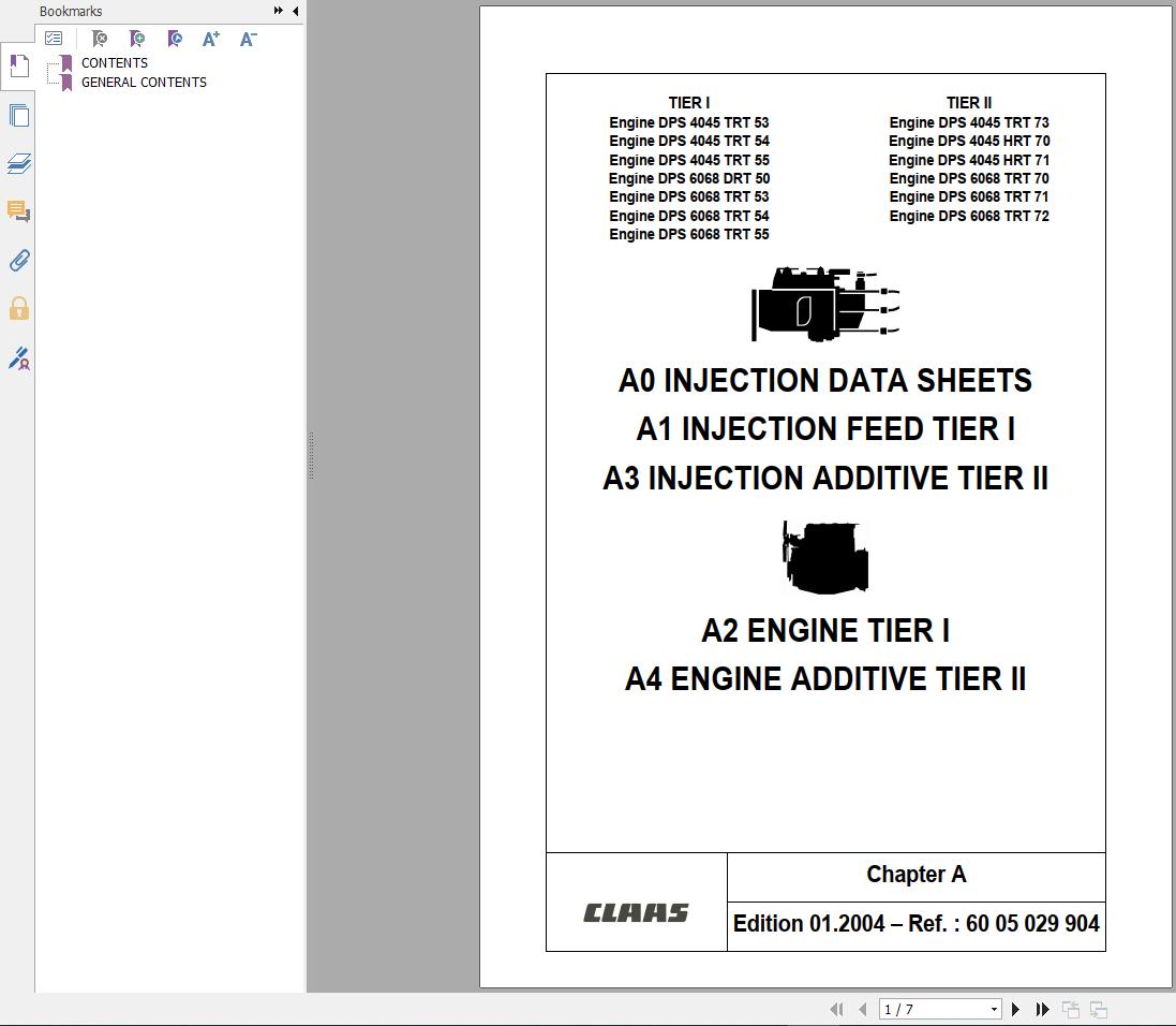 CLAAS ARES 566-546 RX RZ A06 Operators Assembly Technical Repair Manual