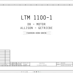 Liebherr LTM 1100 Z22541 Electric and Hydraulic Diagrams DE