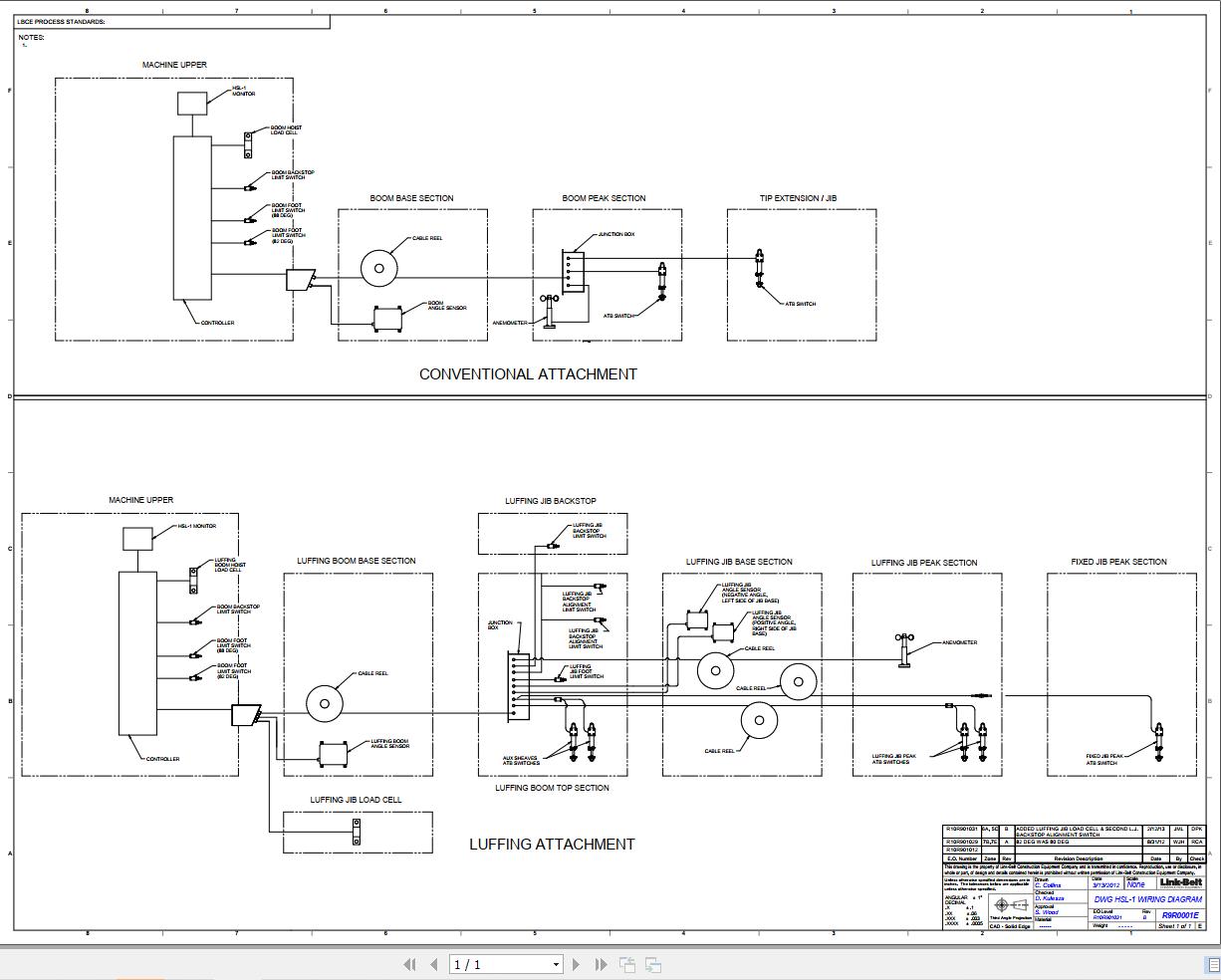 Link-Belt 248 HSL LUFFER Diagram Schematics