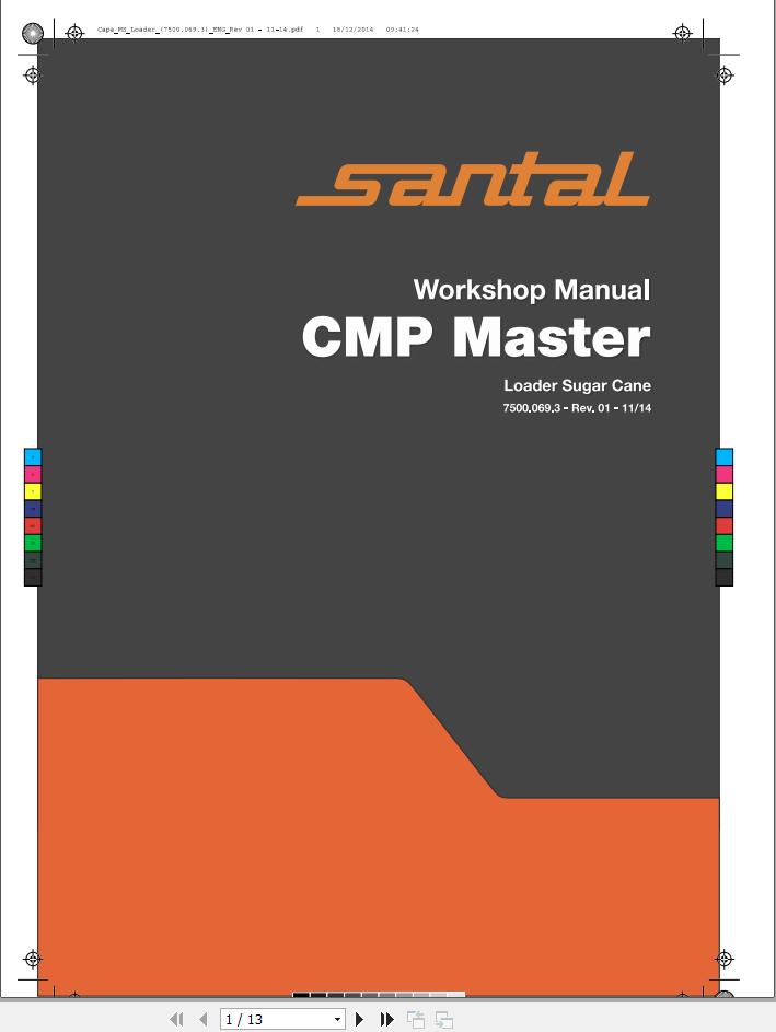 Santal CMP Master Workshop Manual 7500.069.3