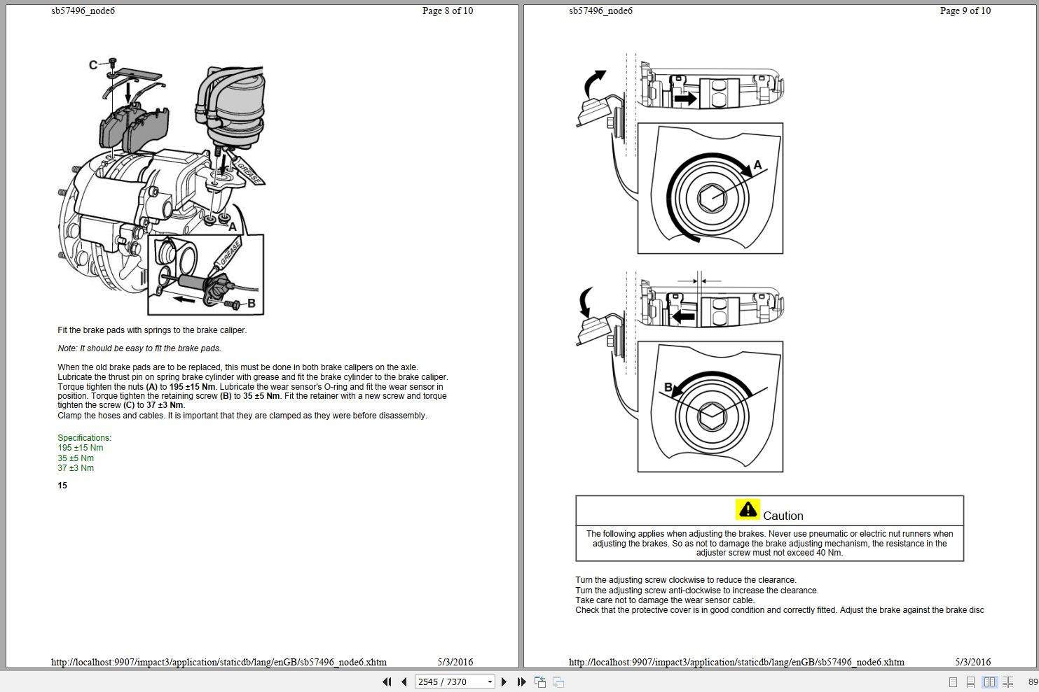 Volvo B12B Bus Service Repair Manual