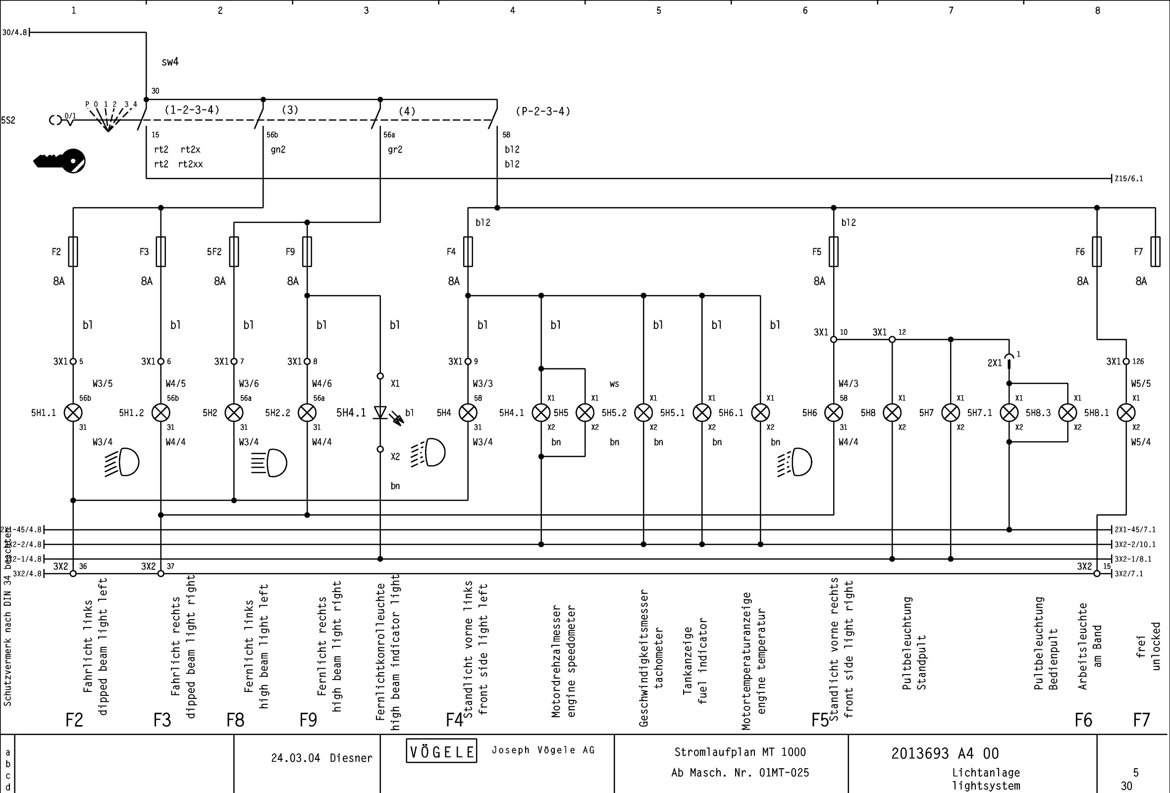 Wirtgen MT 1000 Circuit Diagram 2013693_00