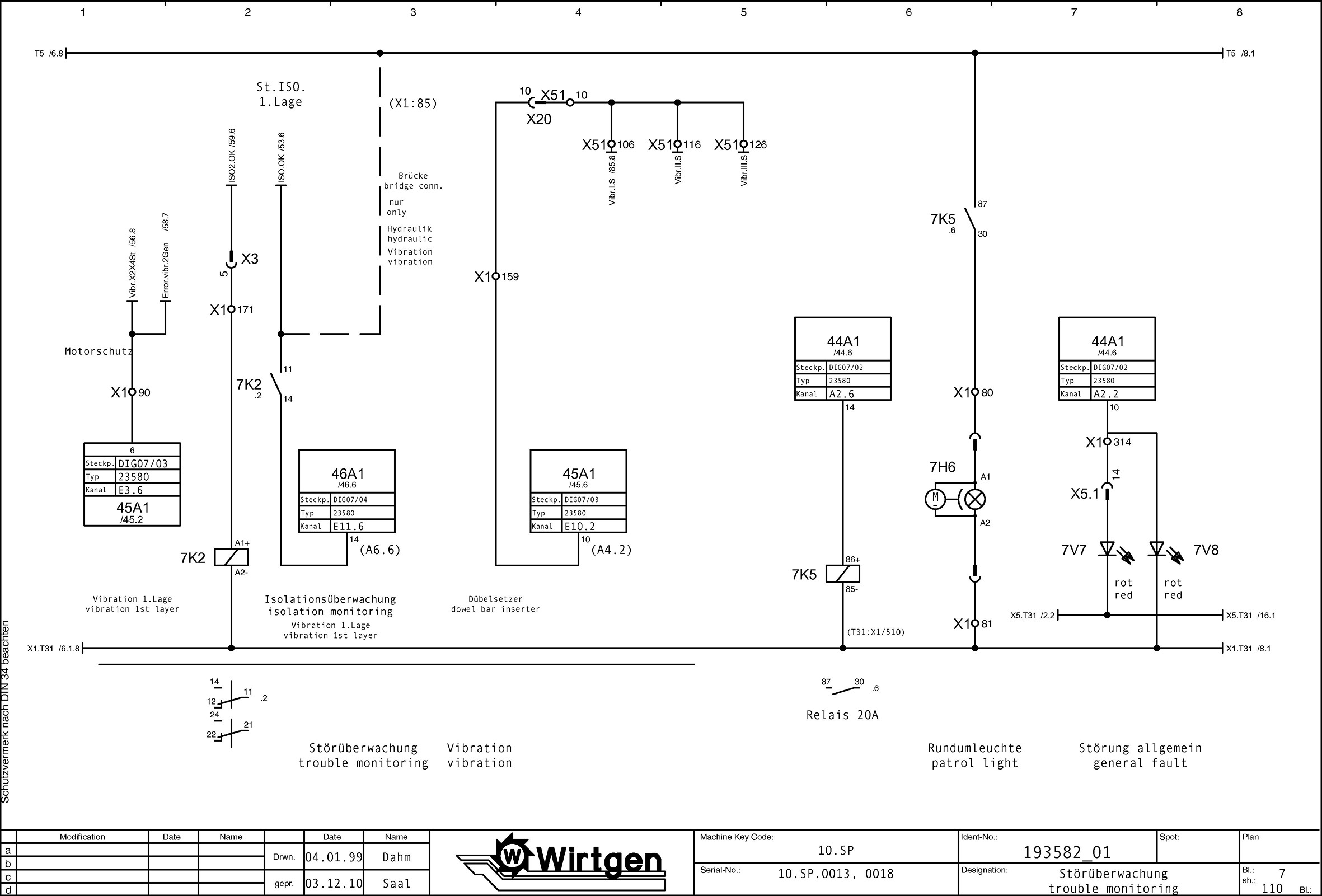 Wirtgen SP 500 SP500 Vario Circuit Diagram 193582_01